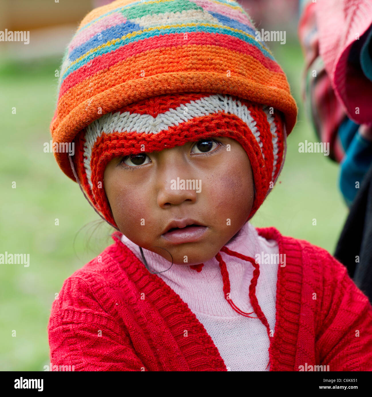 Portrait of a quechua indian boy at chumpepoke primary school hi-res ...