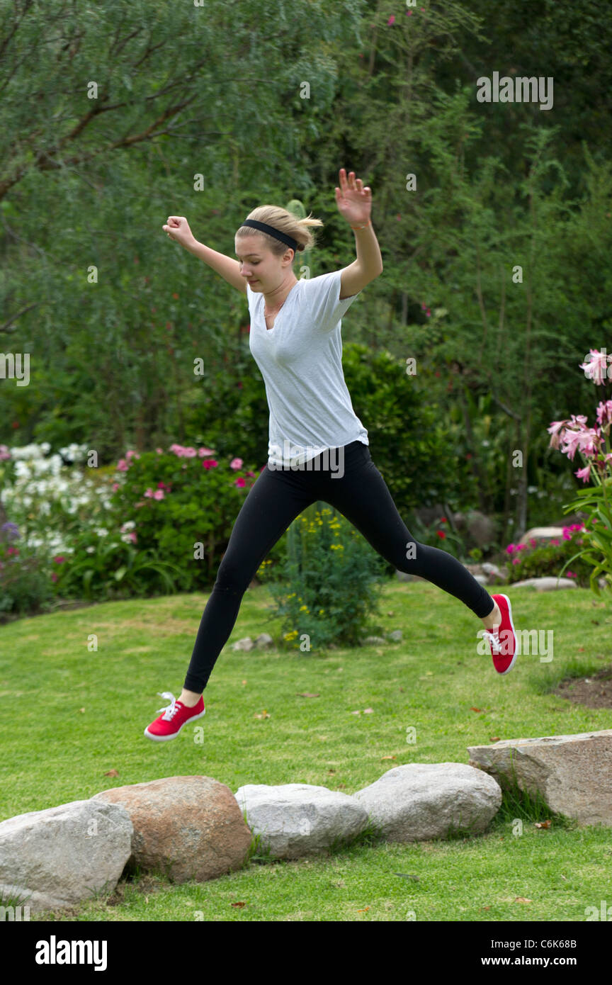 Leaping over rocks hi-res stock photography and images - Alamy