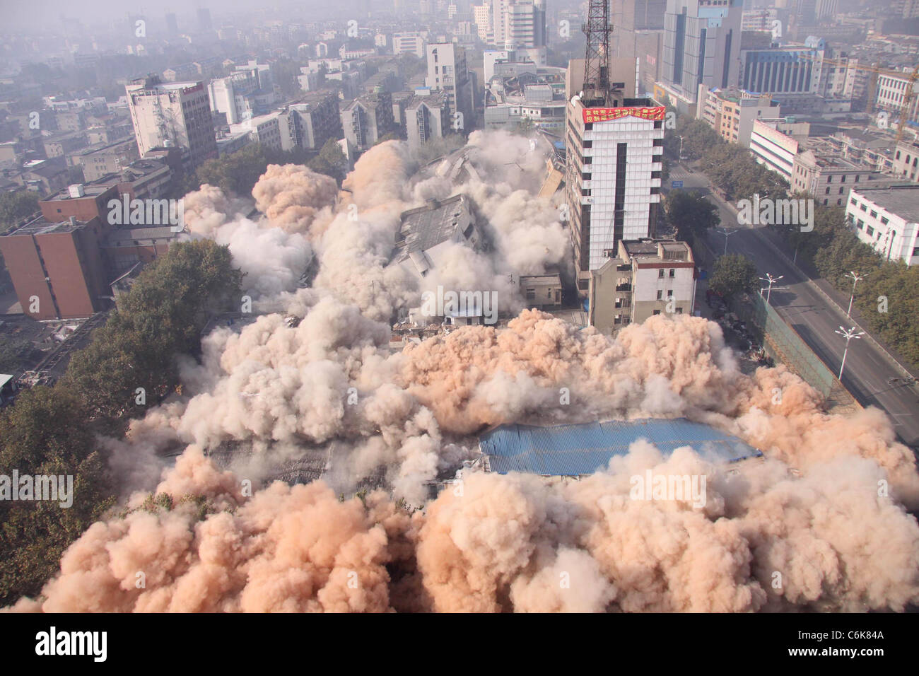 Buildings demolished in China Building demolitions in Zhenjiang in ...