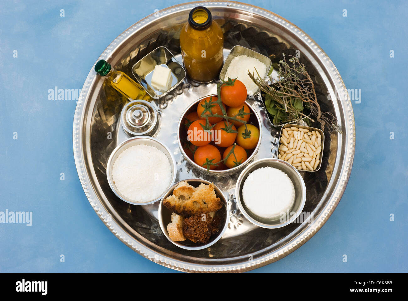 Tomato and herb crumble Stock Photo - Alamy