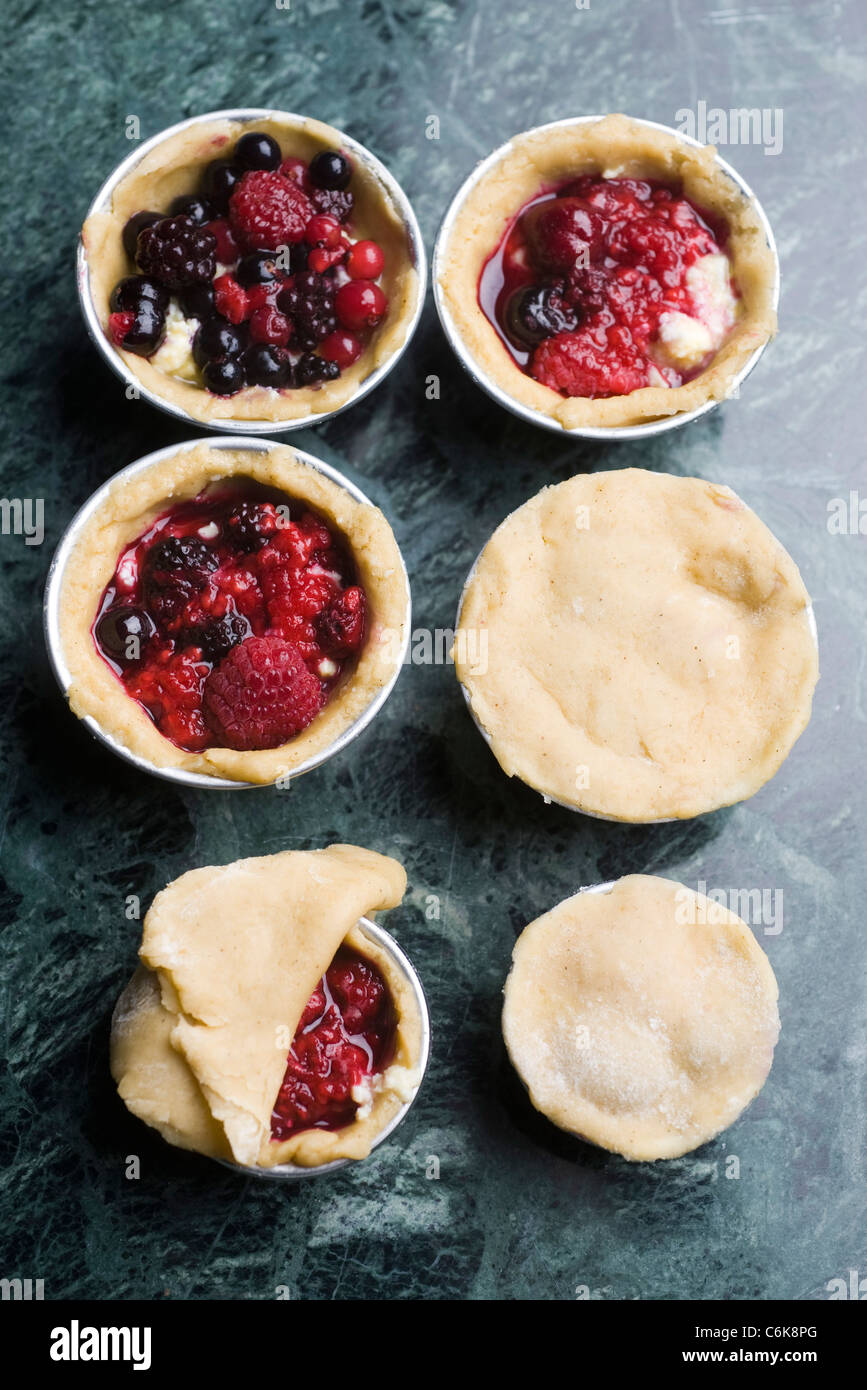 Berry shortbread tartlets Stock Photo - Alamy