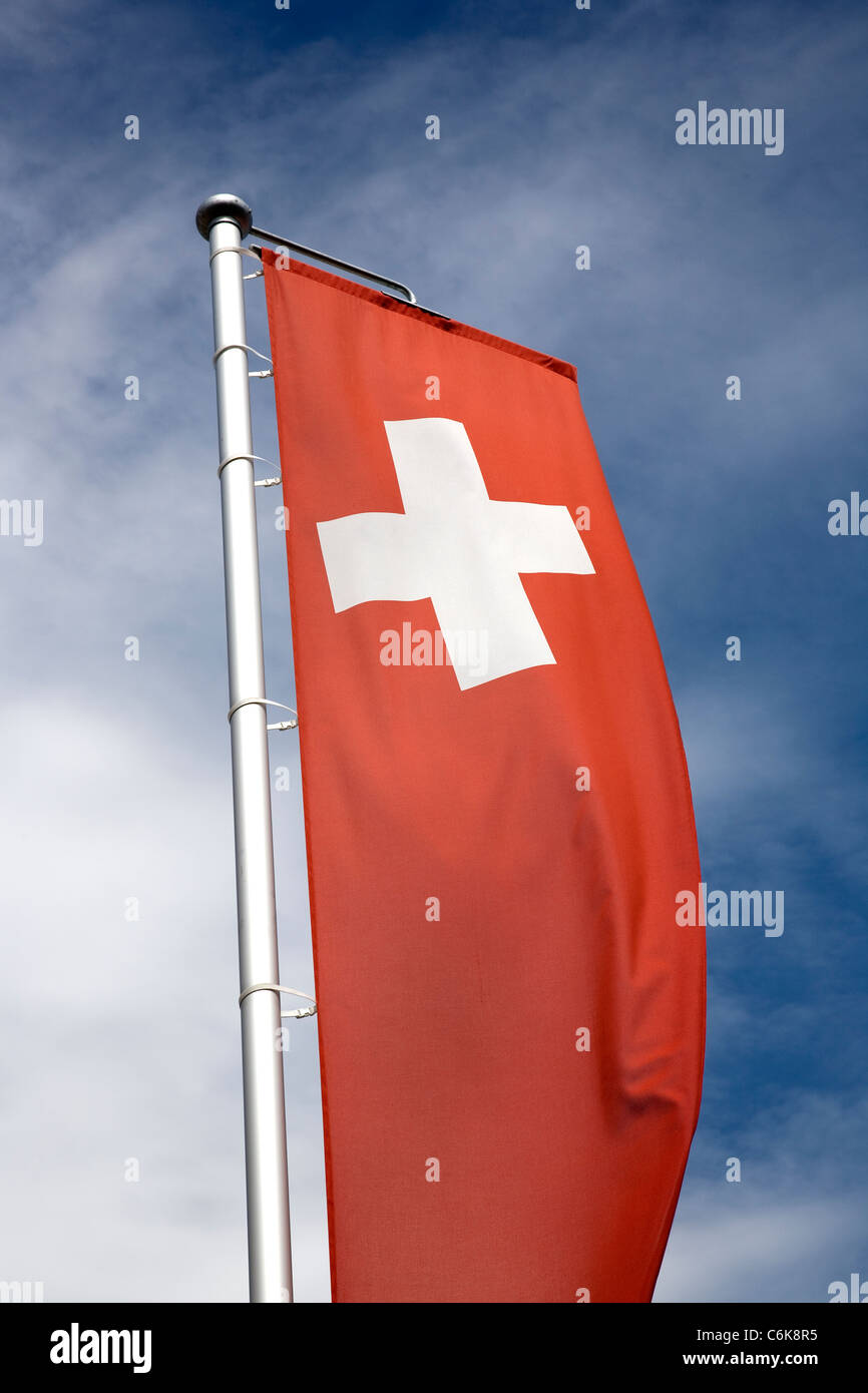 Swiss flag Banner Stock Photo - Alamy