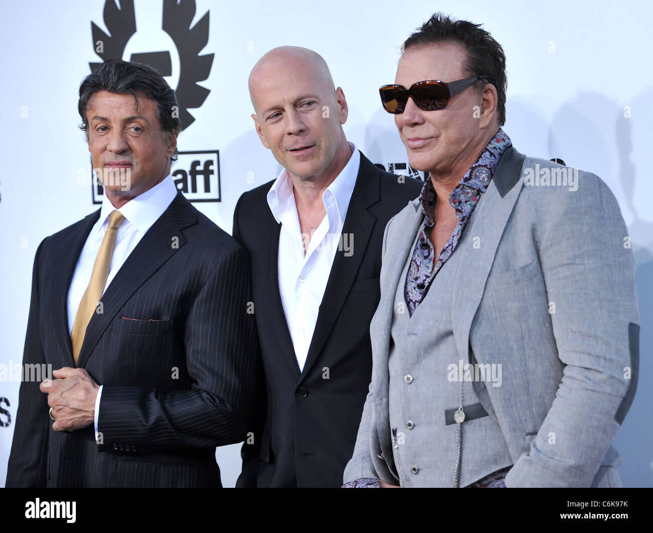 Sylvester Stallone, Bruce Willis and Mickey Rourke Los Angeles Premiere ...