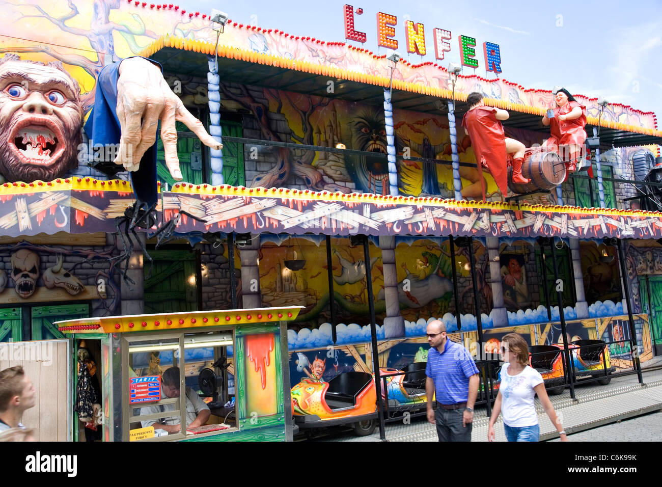 Fairground ride ghost train hi-res stock photography and images - Alamy