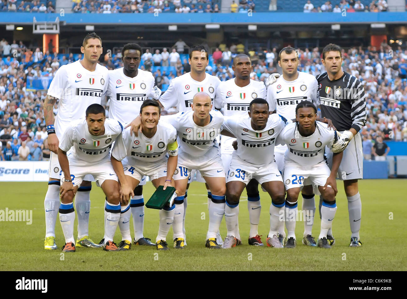 Inter Milan Starting Team Photo Ivan Cordoba (2), Javier Zanetti (4 ...