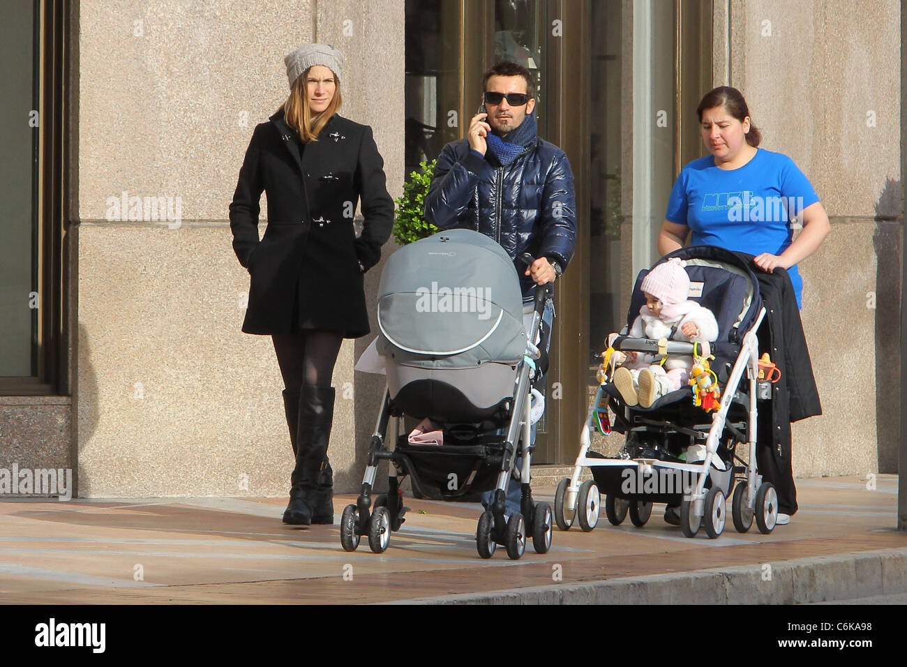 Max Biaggi and his wife Eleonora Pedron take their new baby Leon ...