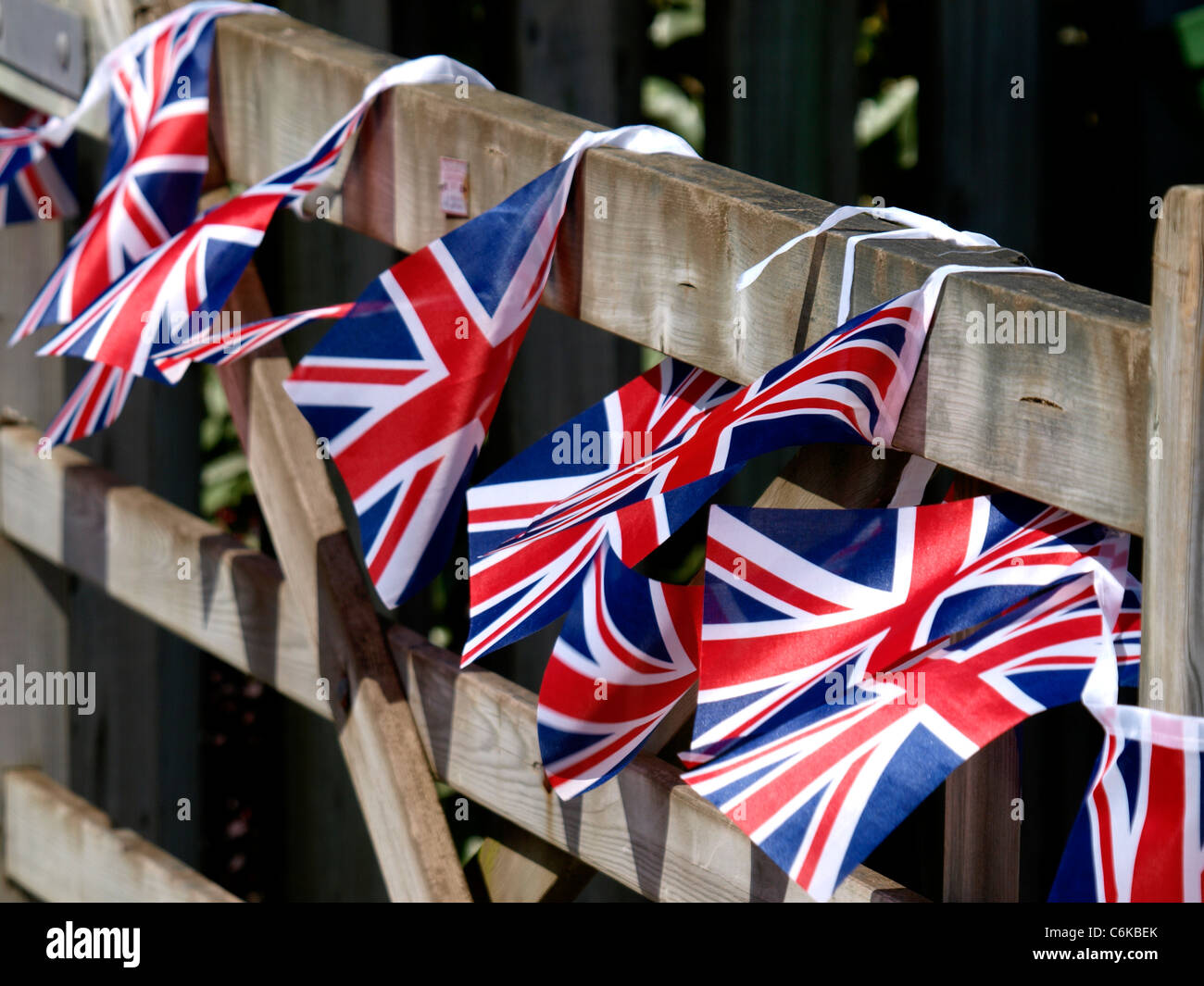 Bunting for the royal wedding 2011, UK Stock Photo - Alamy