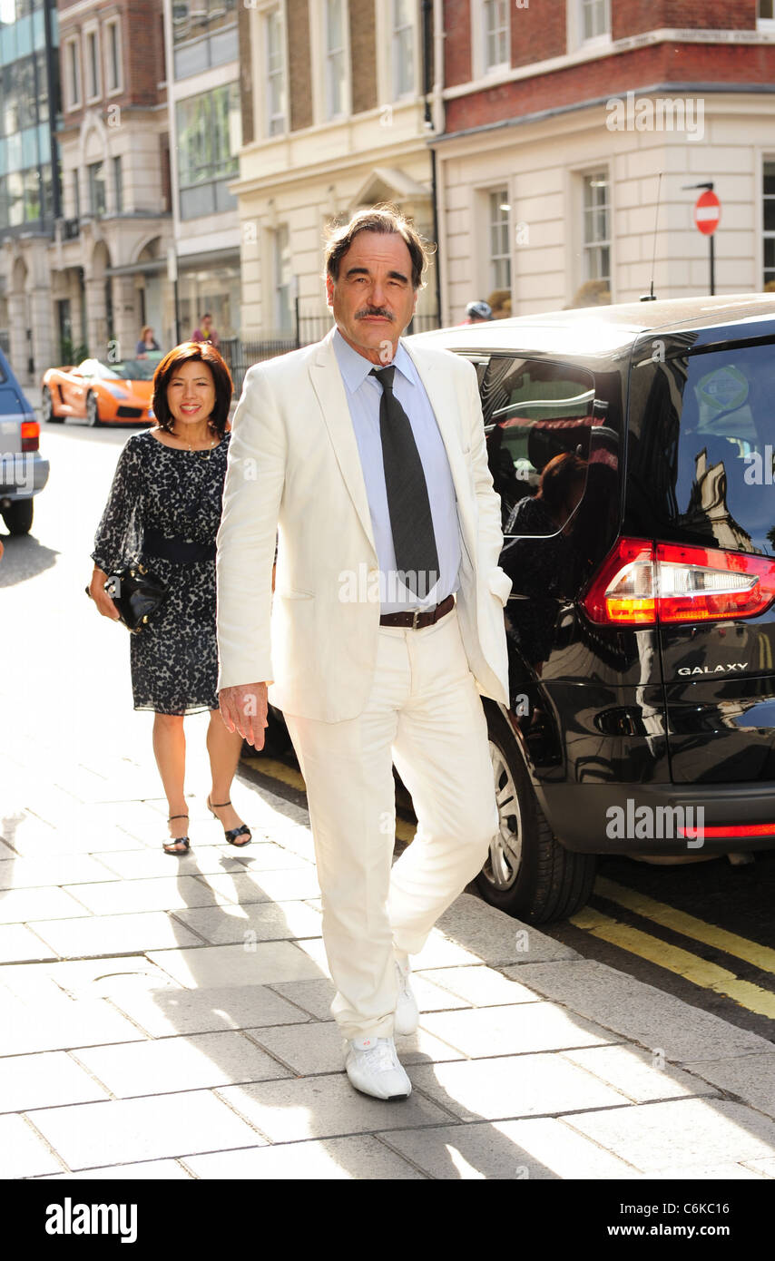 Oliver Stone With His Wife Sun Jung Jung The Film Director In Town To