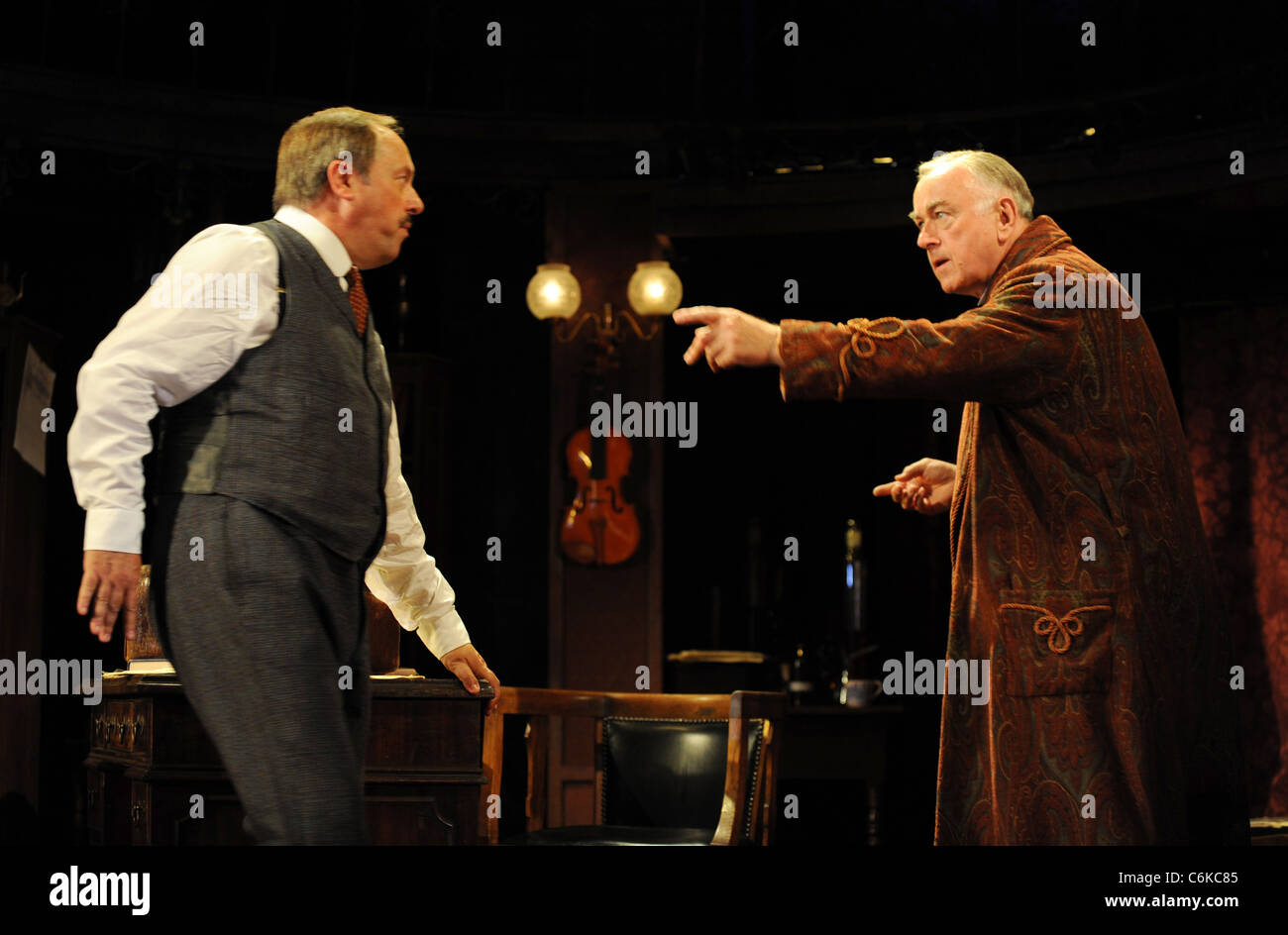 Robert Daws as Dr Watson (left) and Peter Egan as Sherlock Holmes ...