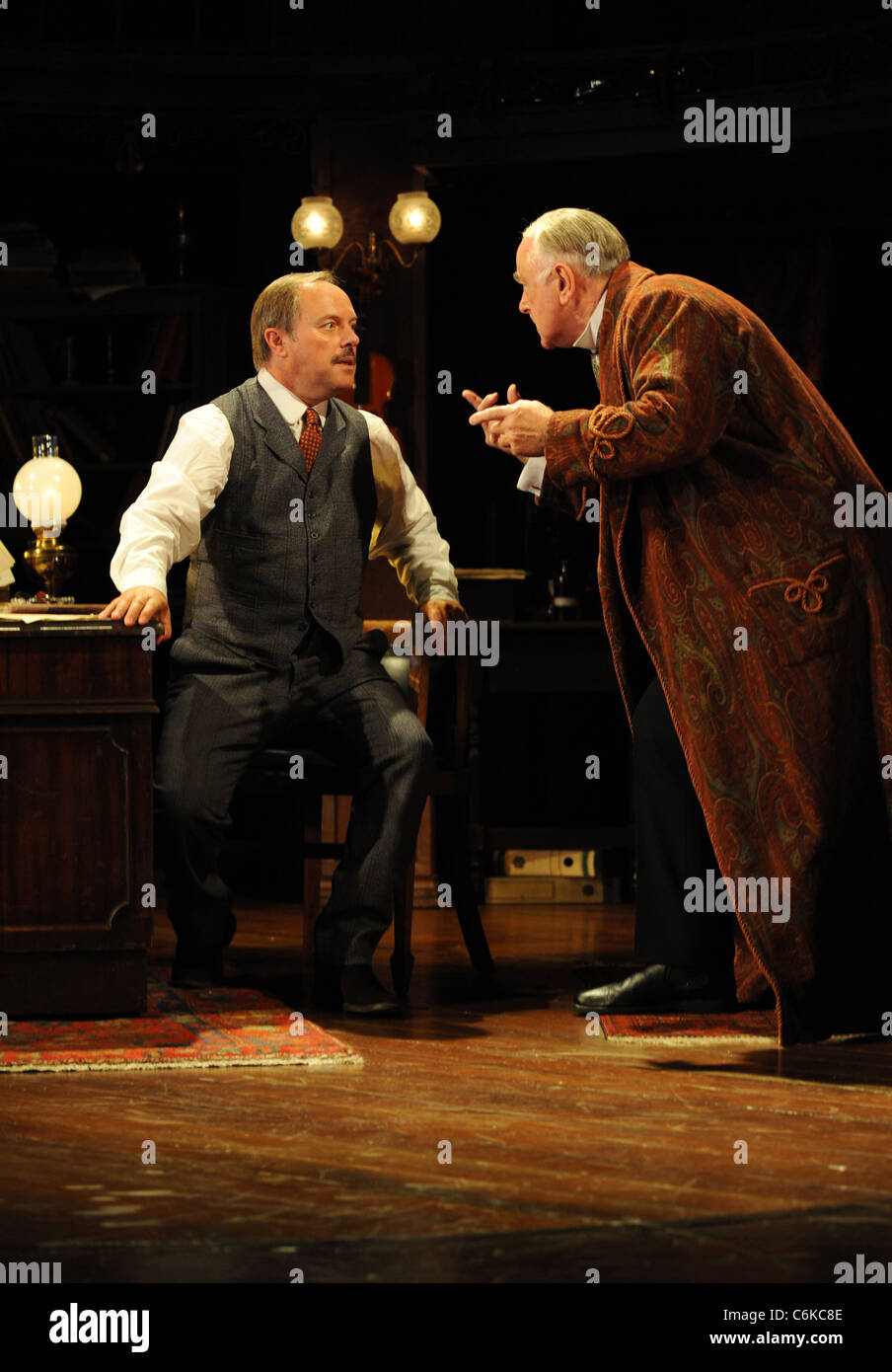 Robert Daws as Dr Watson (left) and Peter Egan as Sherlock Holmes ...