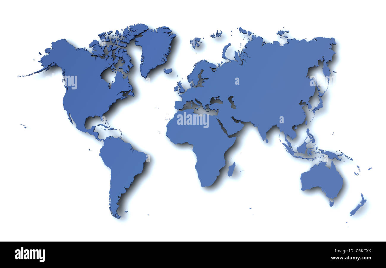 Map world projection Cut Out Stock Images & Pictures - Alamy