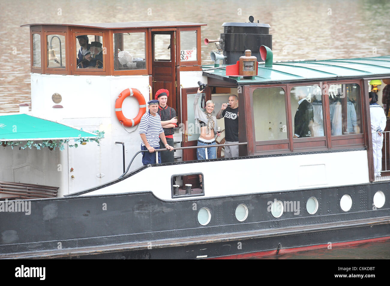 Pink aka Alecia Moore with her husband Carey Hart on a private boat ...