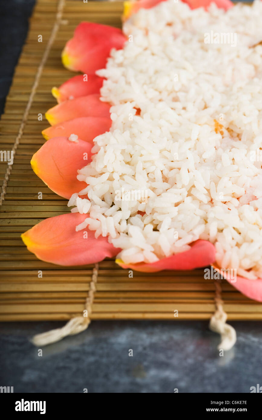 Rose makis filled with plum compote Stock Photo - Alamy
