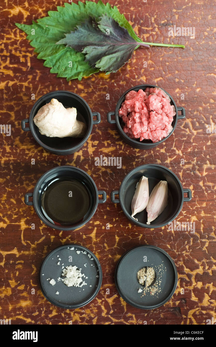 Beef shiso rolls Stock Photo - Alamy