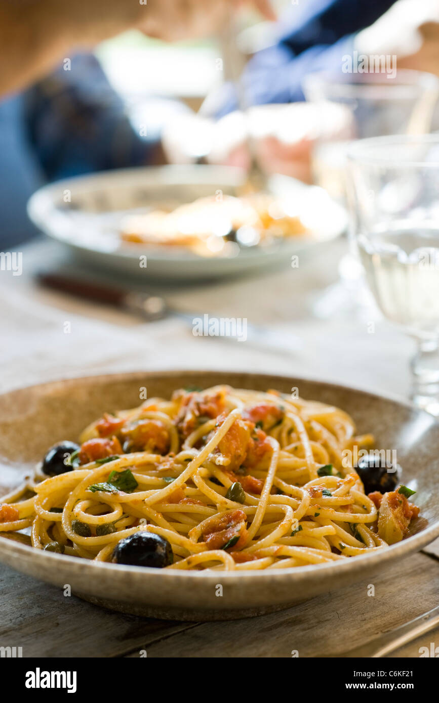 Delicious pasta puttanesca in hi-res stock photography and images - Alamy