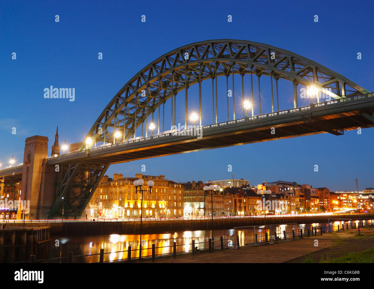 Newcastle bridges at night hi-res stock photography and images - Alamy