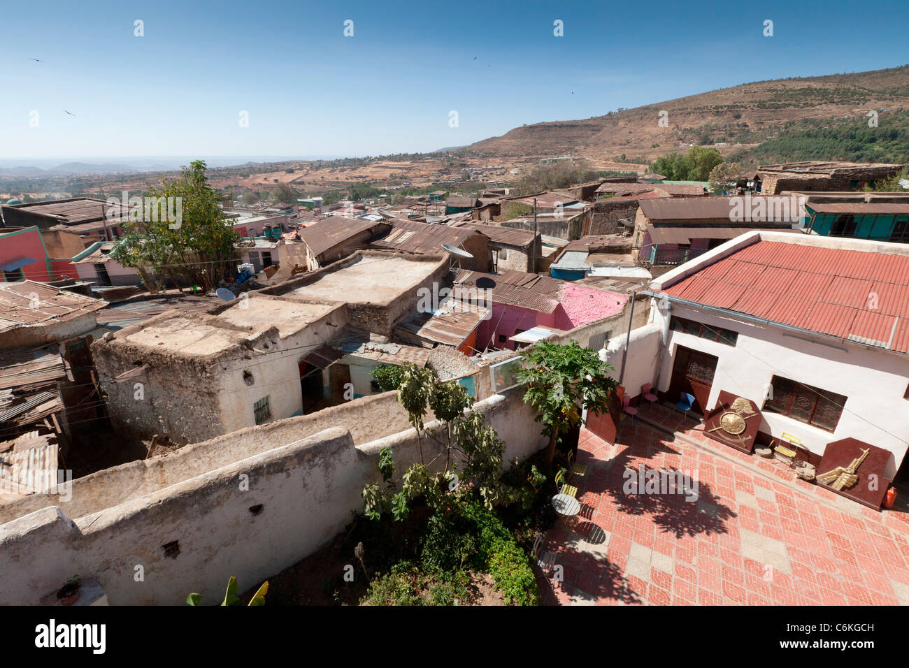 Ethiopian traditional house decorated painted hi-res stock photography ...