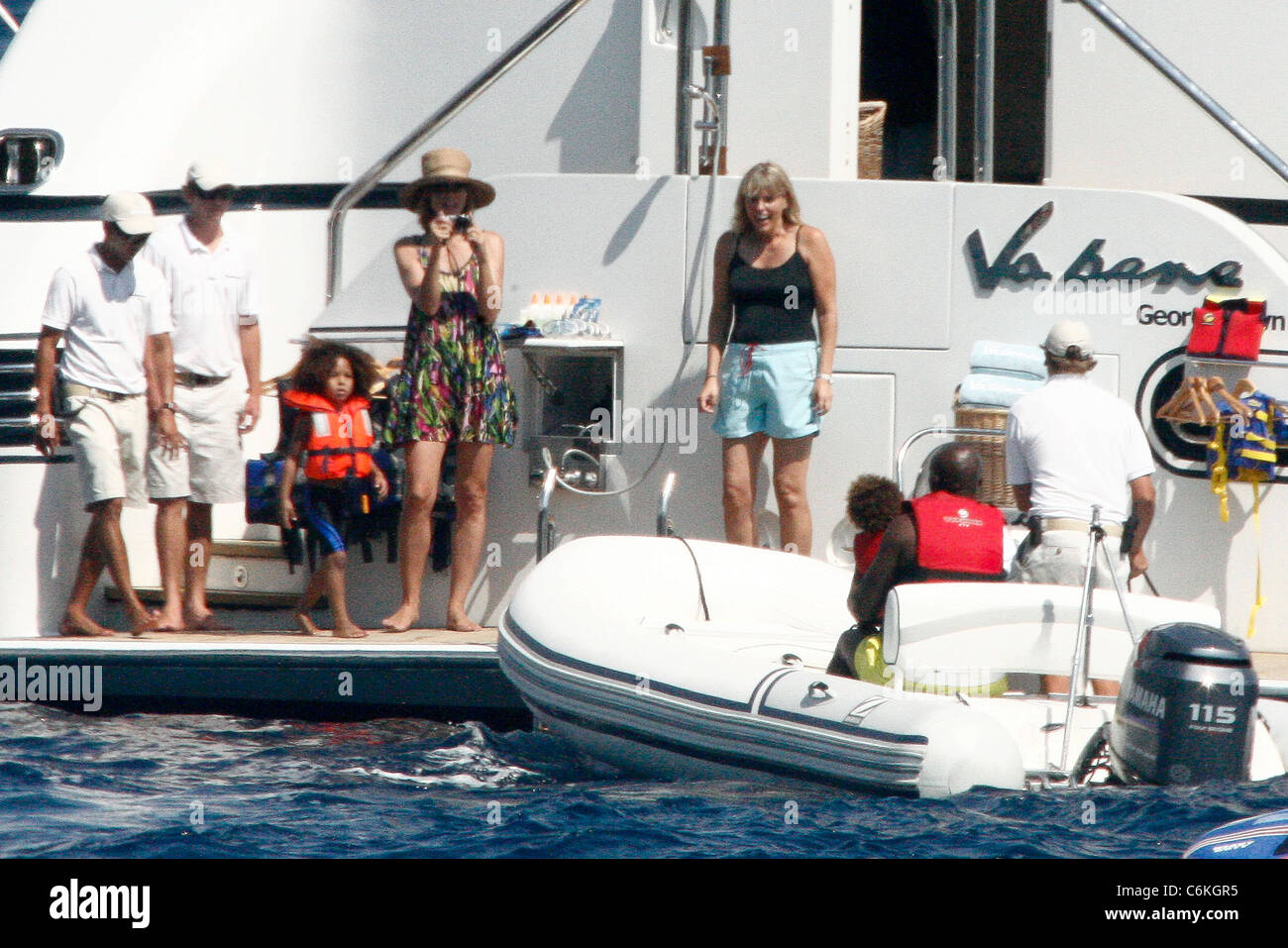 Heidi Klum on holiday with her family on a Yacht in Portofino Portofino ...
