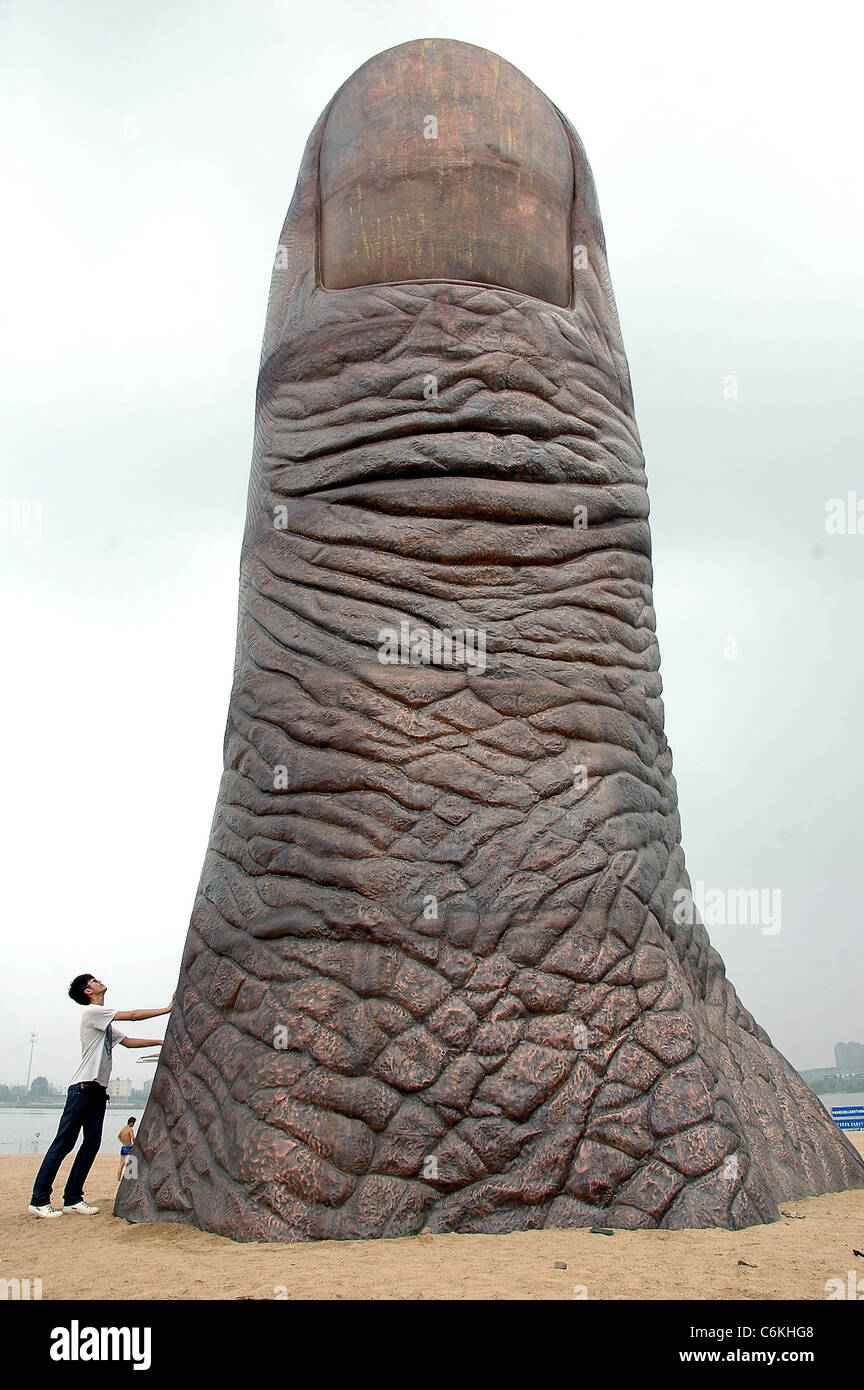 The Big Thumb rises out of the sand World famous artist Caesar has made ...