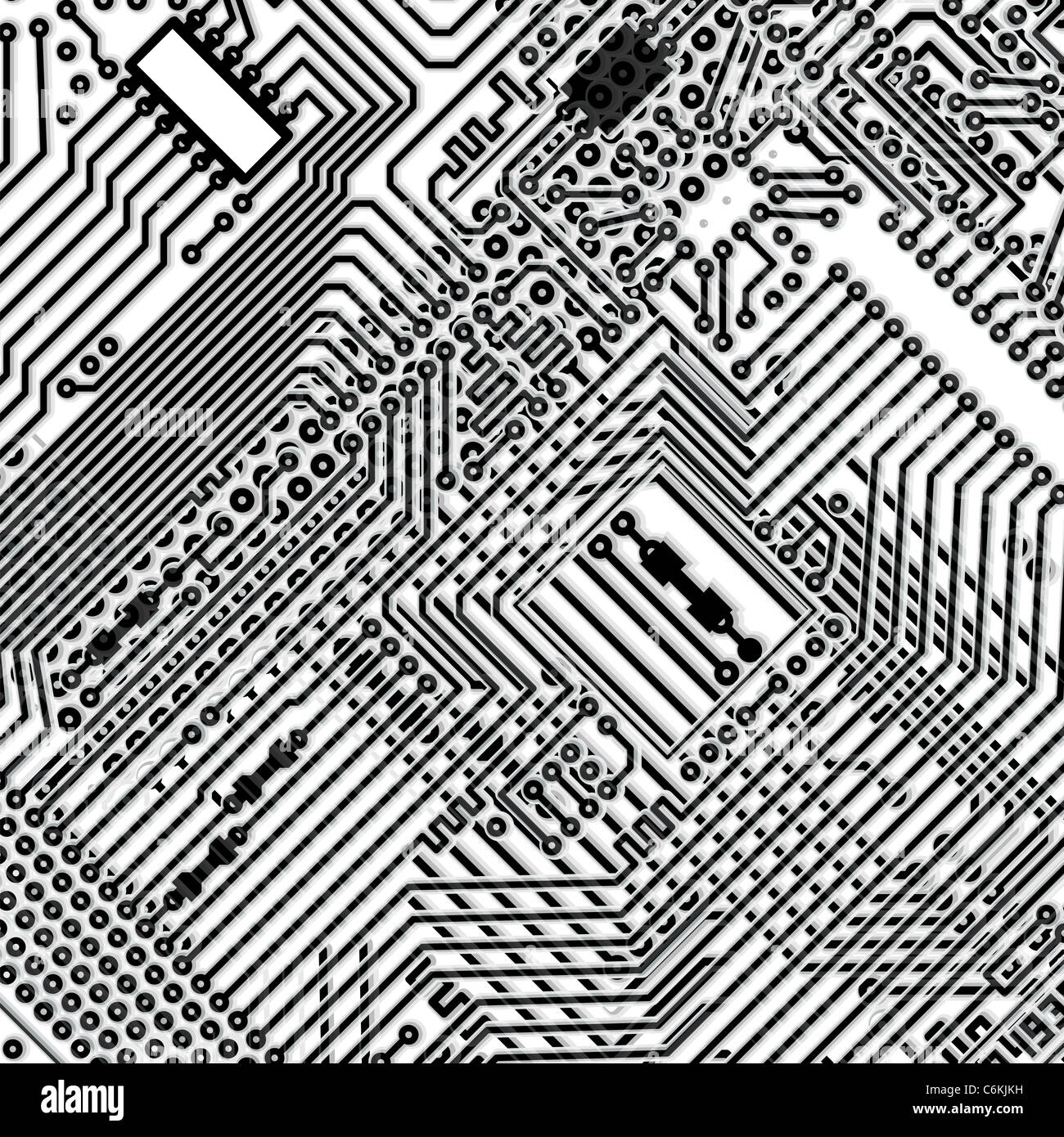 Square monochrome background - design multi-layered electronic circuit ...