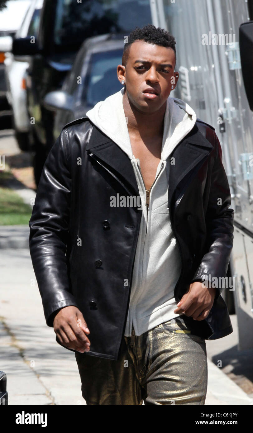 Oritse Williams from boy band JLS shooting a new video in Los Angeles ...