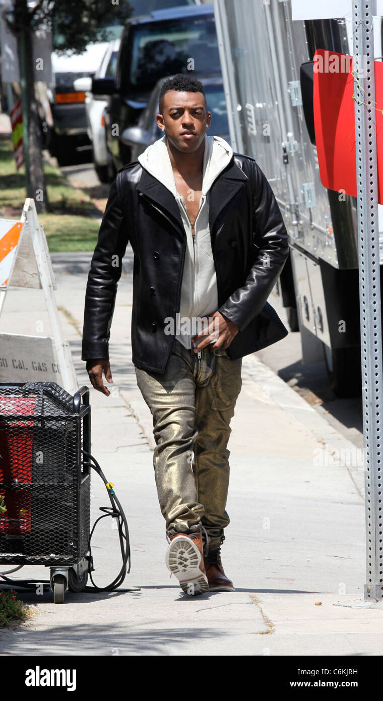 Oritse Williams from boy band JLS shooting a new video in Los Angeles ...