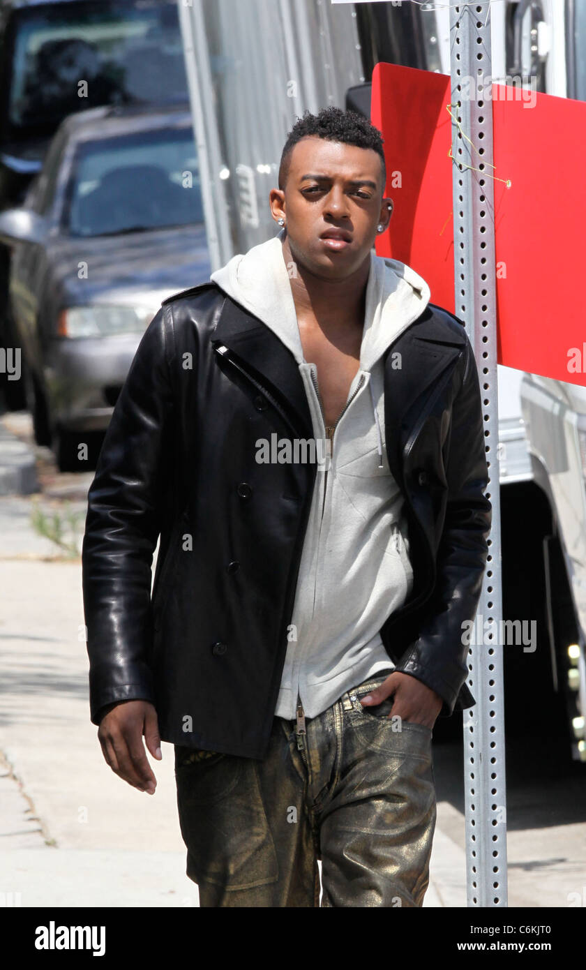 Oritse Williams from boy band JLS shooting a new video in Los Angeles ...