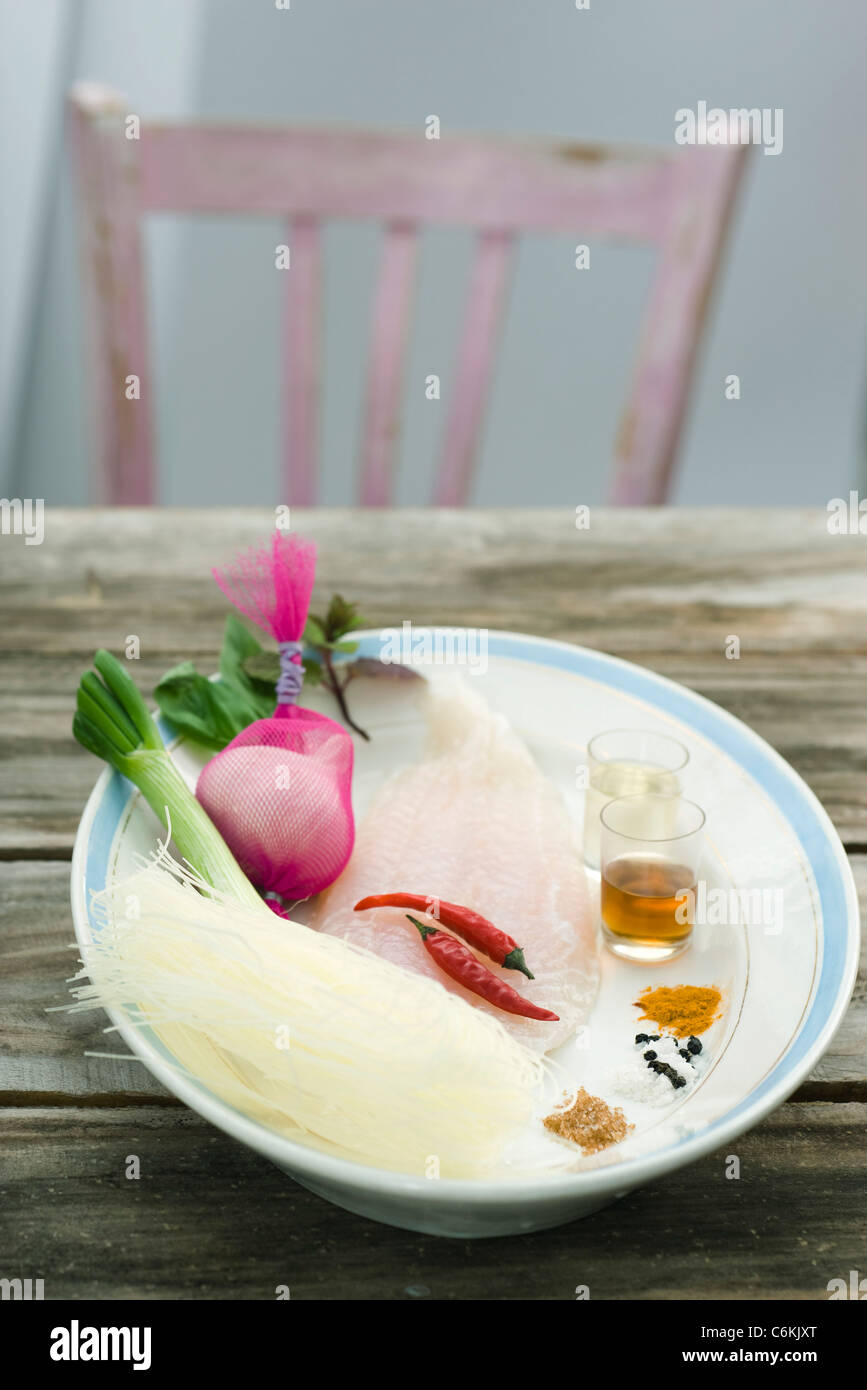 Process cooking fish salad hi-res stock photography and images - Alamy