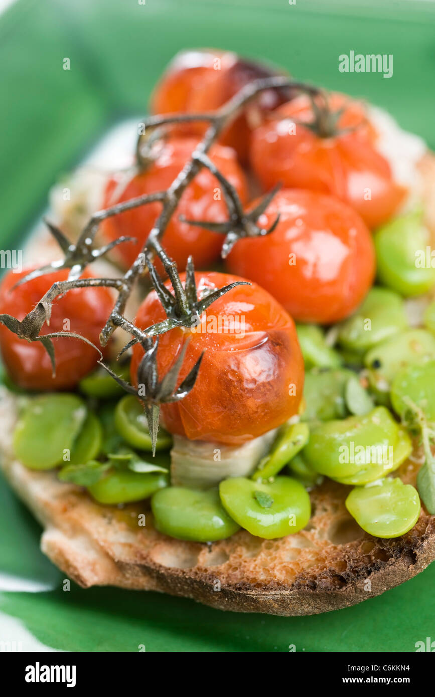 Toast with spring vegetables Stock Photo - Alamy