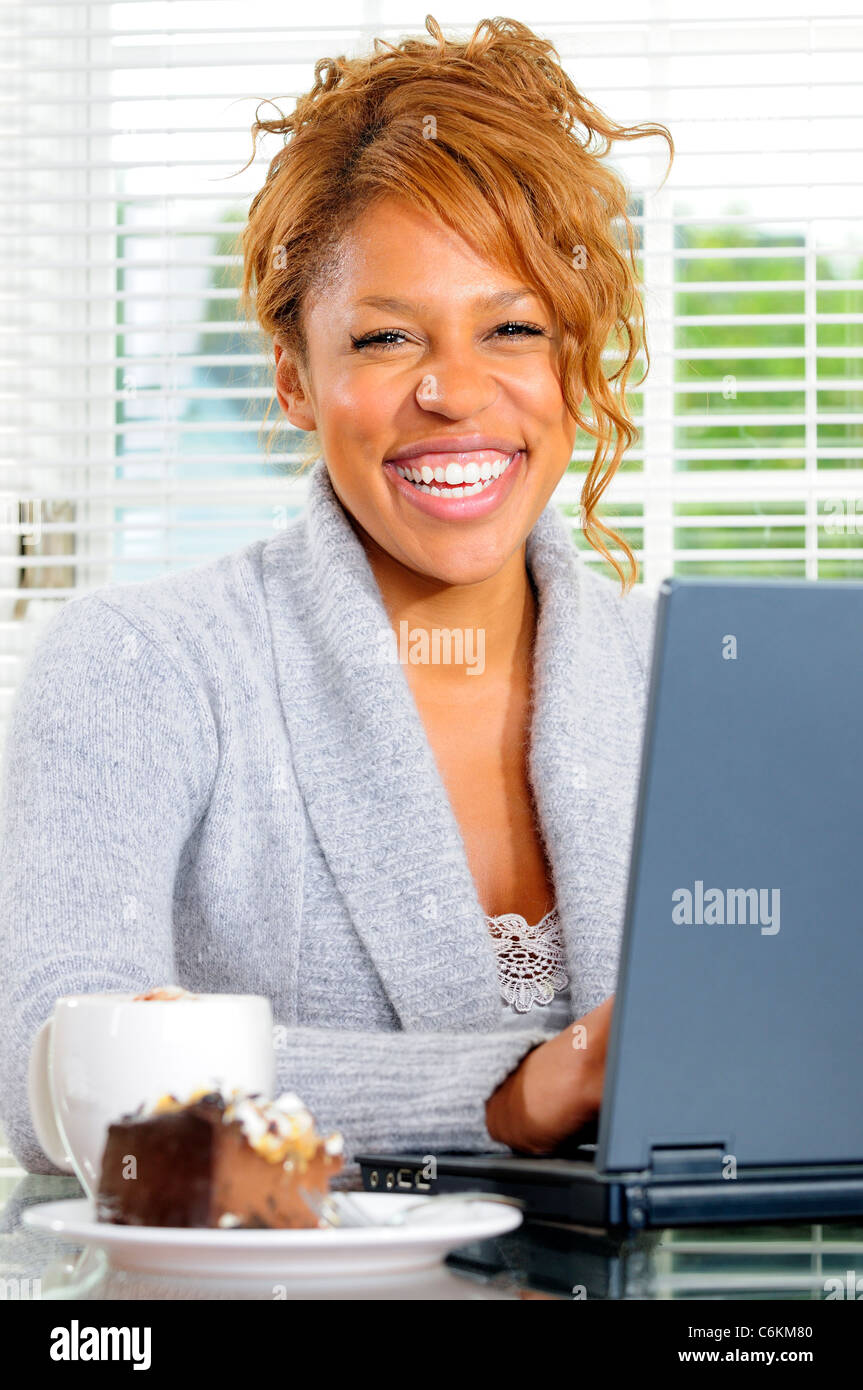 Beautiful African American Young Woman Stock Photo - Alamy