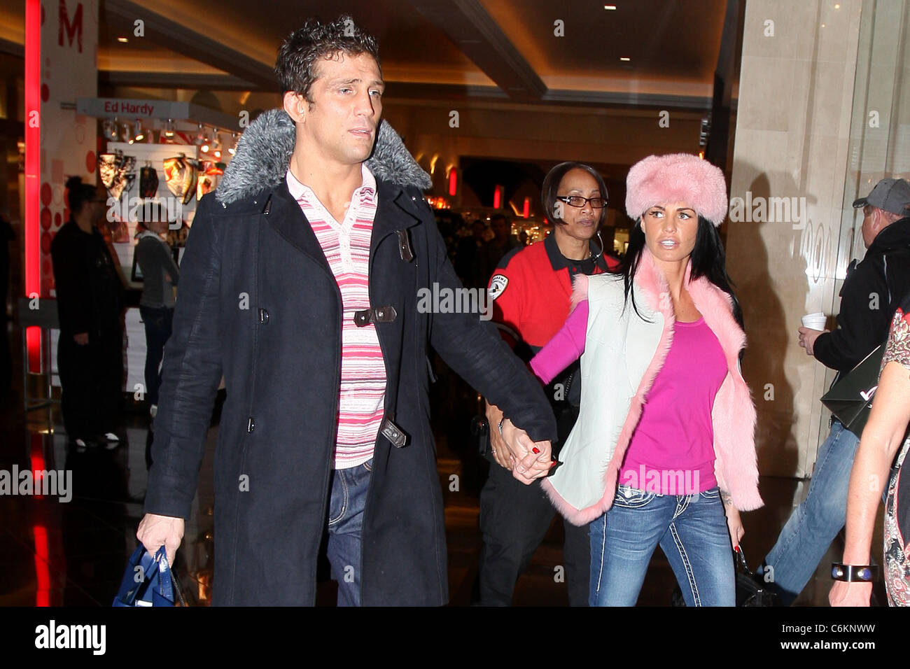 Alex Reid and Katie Price, aka Jordan holding hands while shopping ...