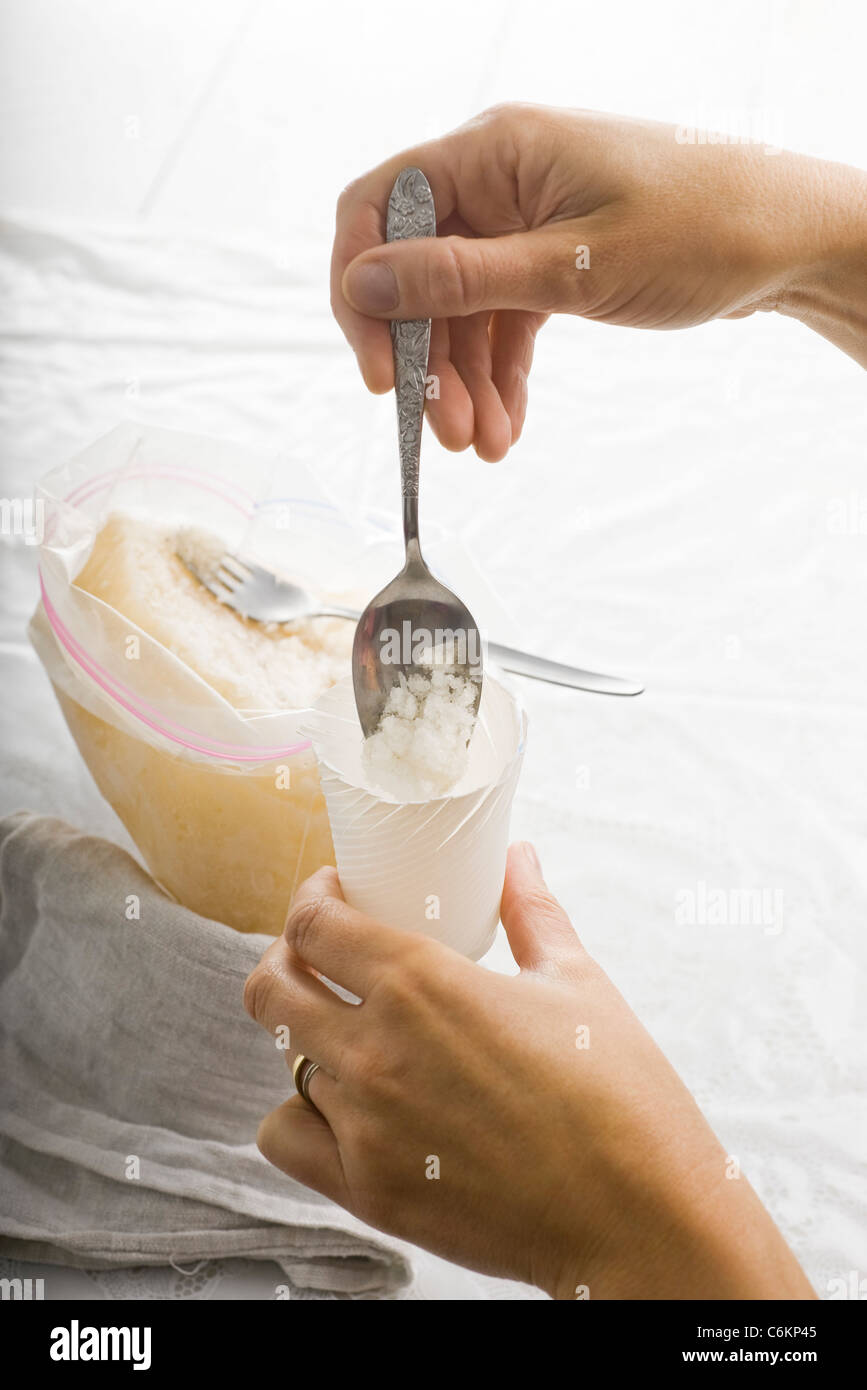 Lychee granita infused with lemongrass Stock Photo - Alamy
