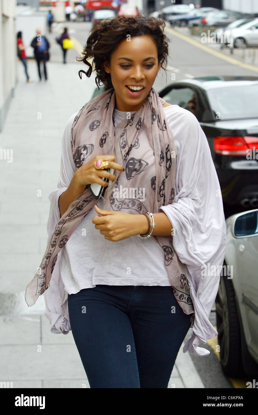 Rochelle Wiseman departs a record company office in west London. London ...