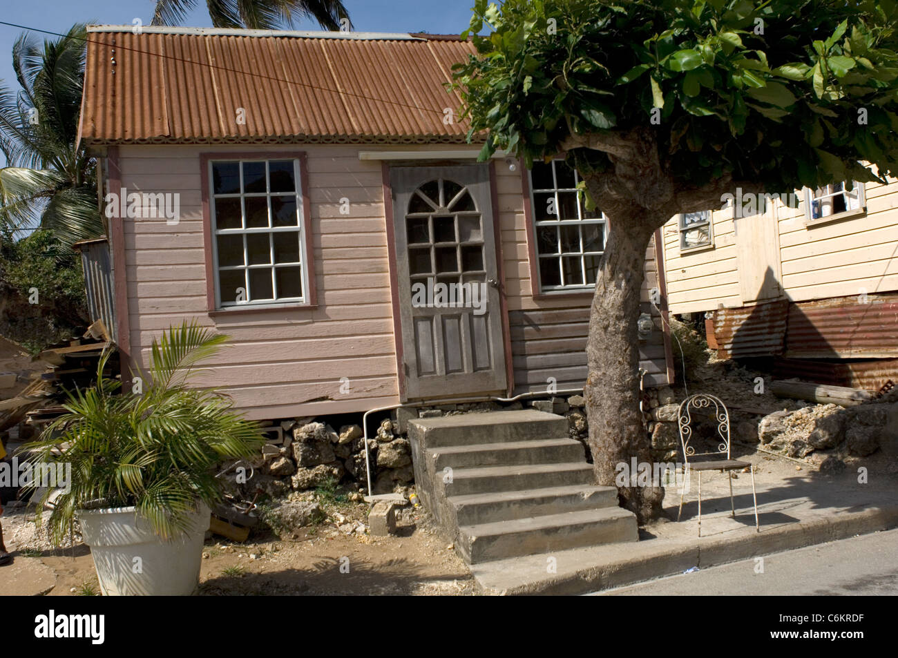 A typical Barbados "chattel house" in Boscobelle. The design got this ...