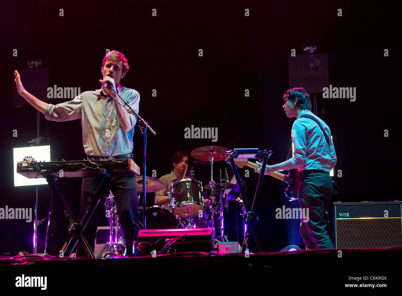 Dan Whitford of the band Cut Copy, performing at the 16th Festival ...