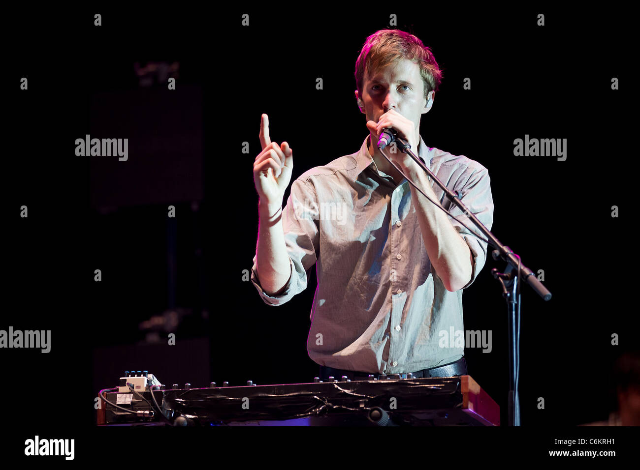 Dan Whitford of the band Cut Copy, performing at the 16th Festival ...