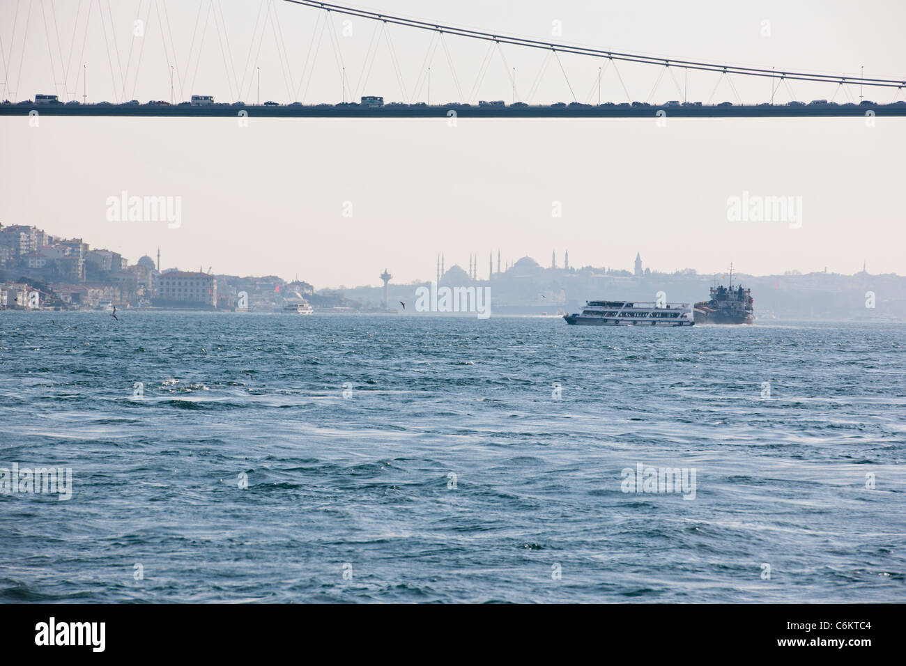 Fatih Sultan Mehmed Bridge,Bosphorus,Blue Mosque & Hagia Sophia in ...