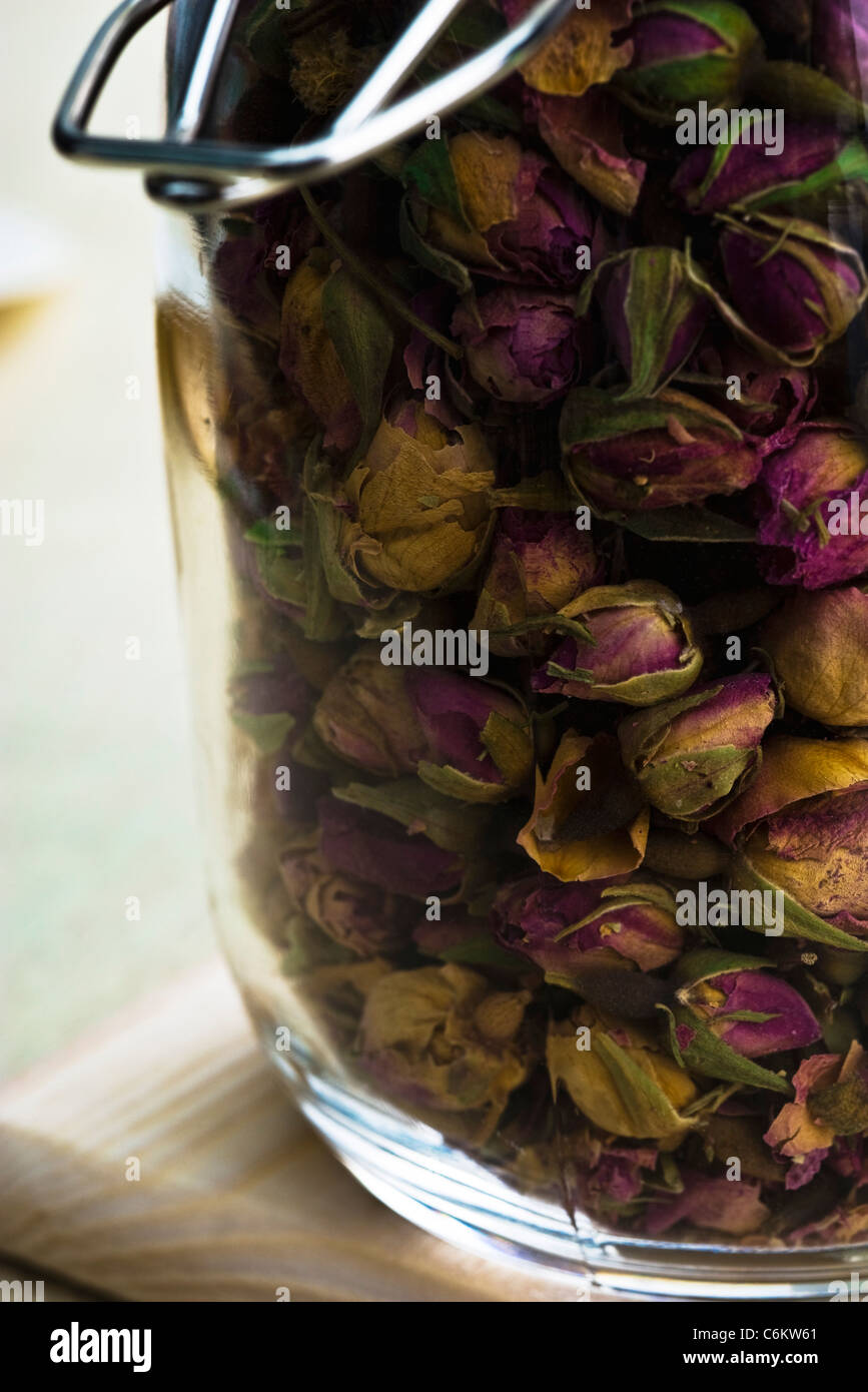 Rosebud herbal tea Stock Photo - Alamy