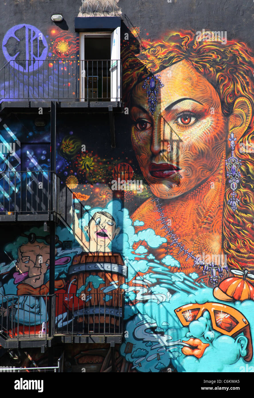 Wall Mural in Manchester England Stock Photo - Alamy