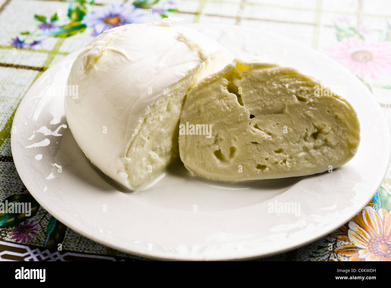Fresh buffalo mozzarella Stock Photo - Alamy