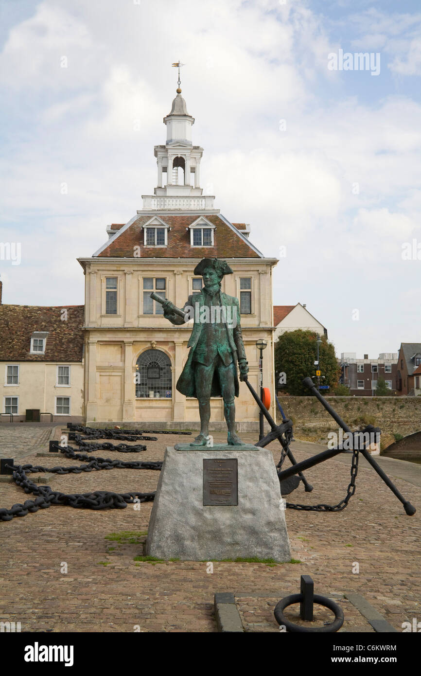 King's Lynn Norfolk England UK Statue George Vancouver in front ...