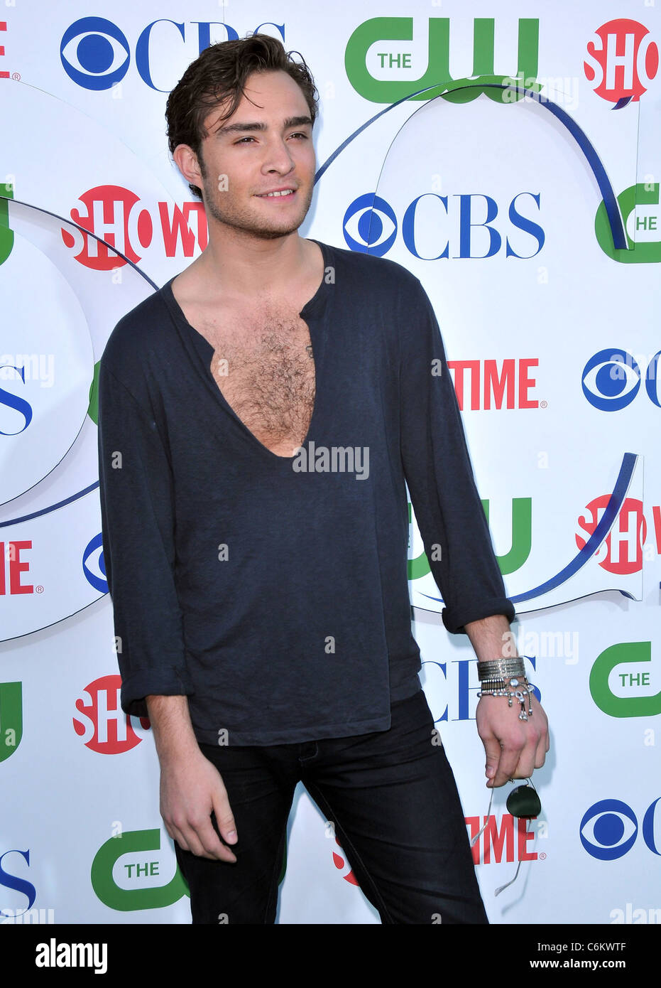 Ed Westwick 2010 CBS, CW, Showtime summer press tour party held at the ...
