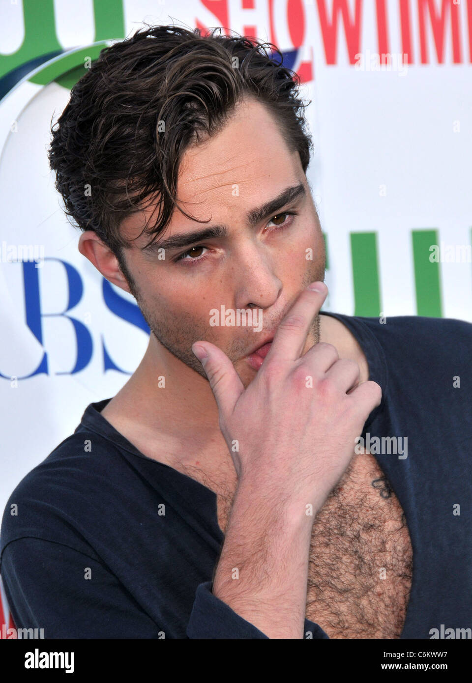 Ed Westwick 2010 CBS, CW, Showtime summer press tour party held at the ...
