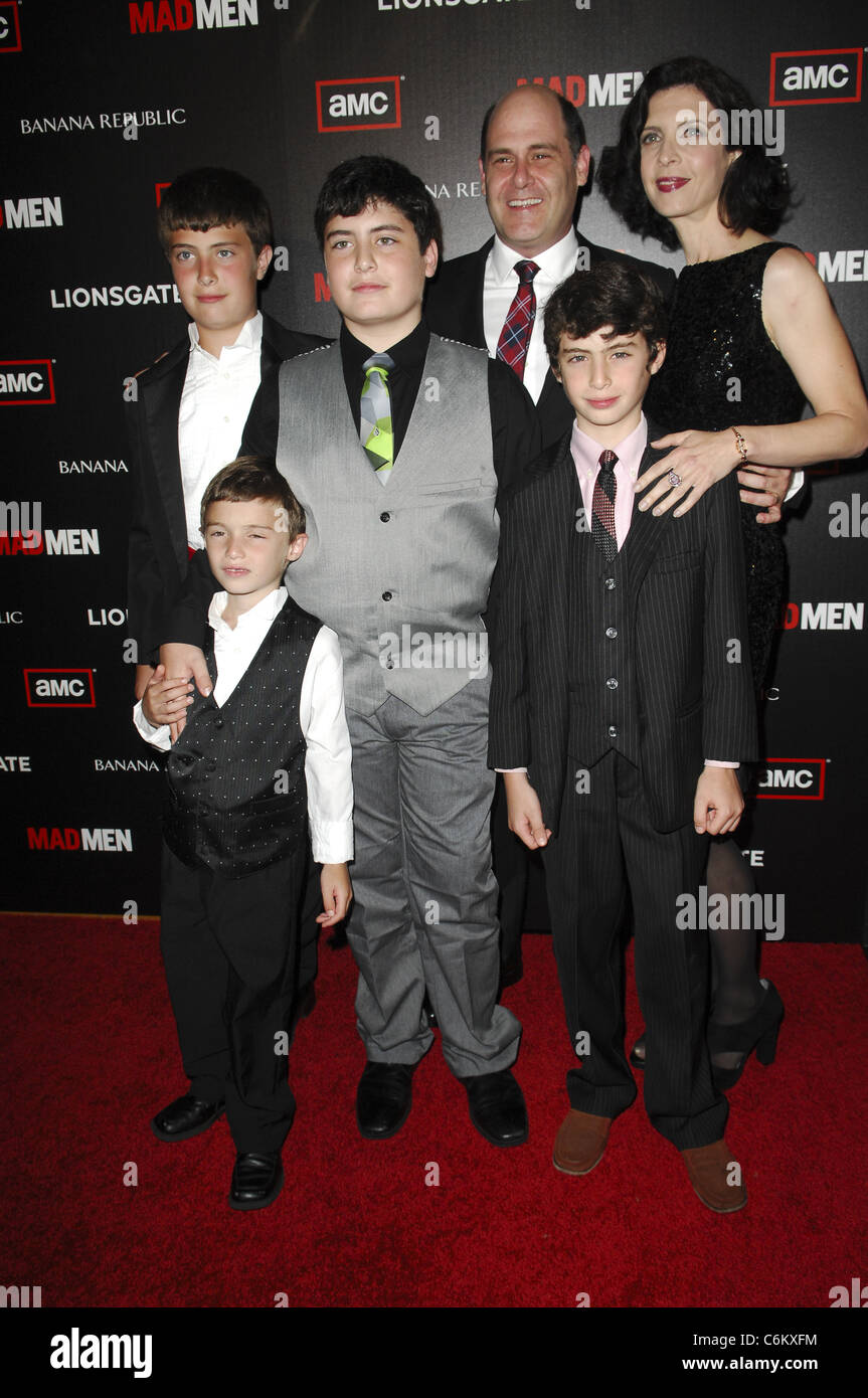Matt Weiner and family AMC's "Mad Men" Season 4 Premiere at the Mann ...