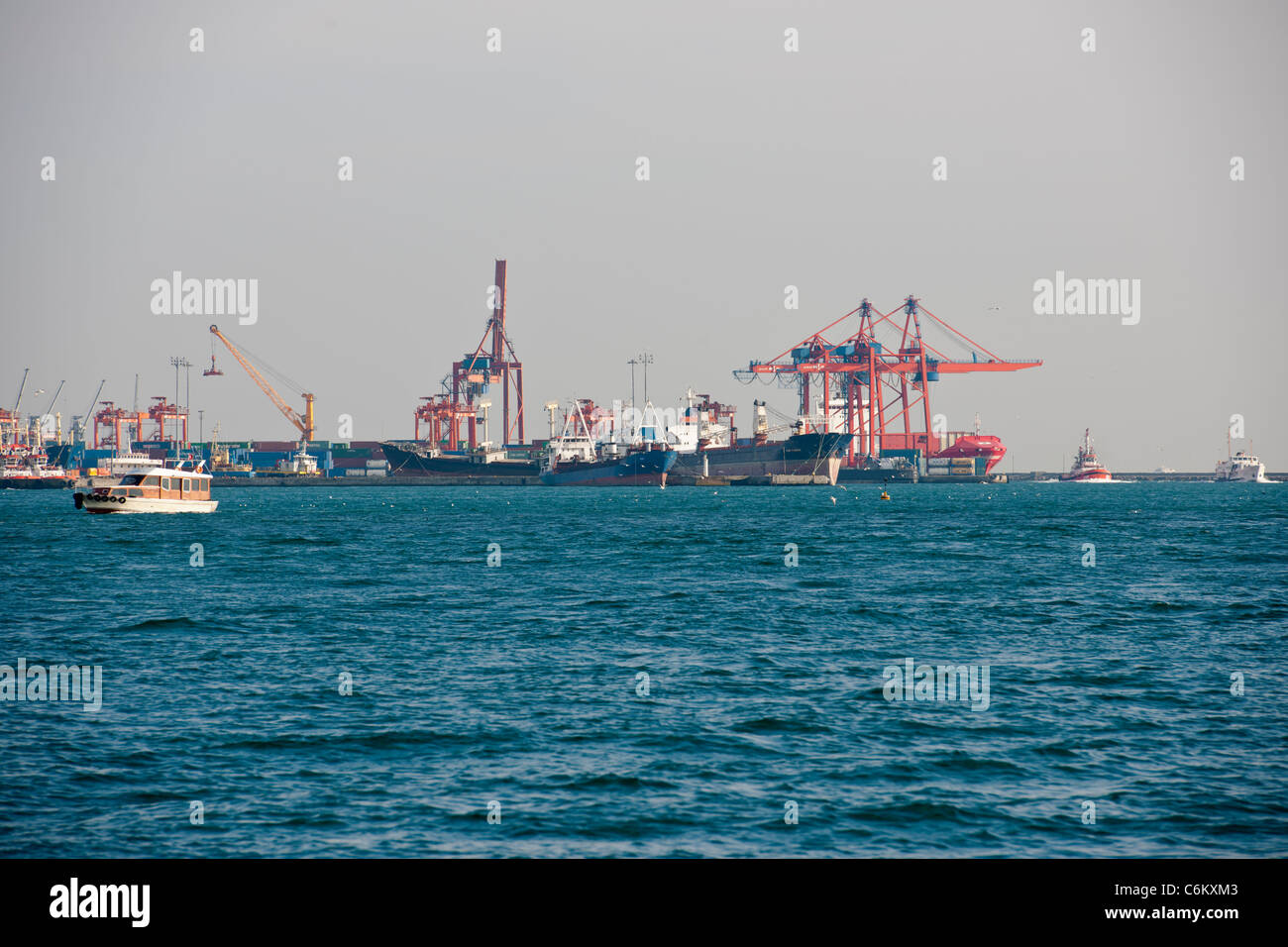 The port of istanbul is the regions largest container port hi-res stock ...