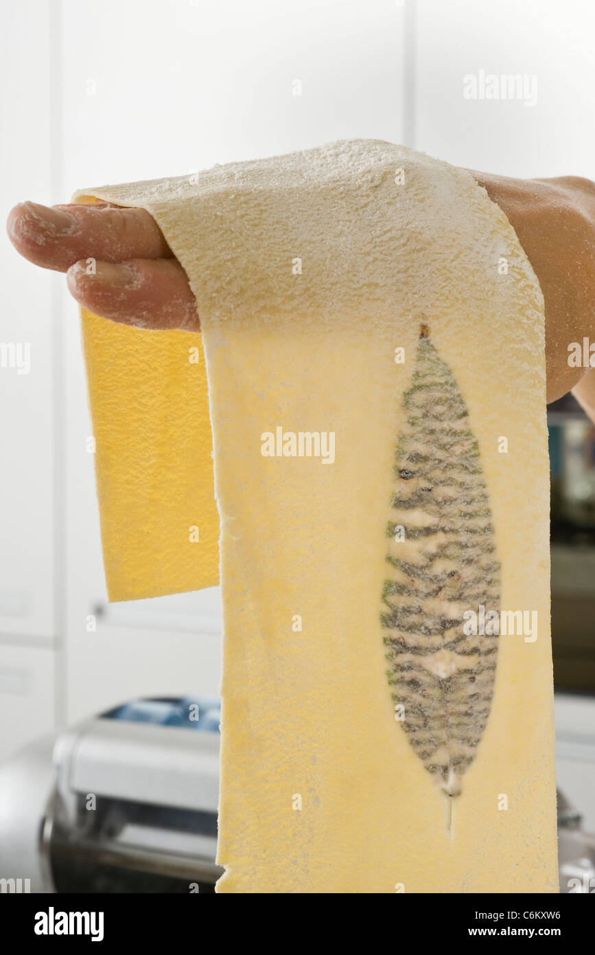Making sheets of fresh pasta dough Stock Photo - Alamy