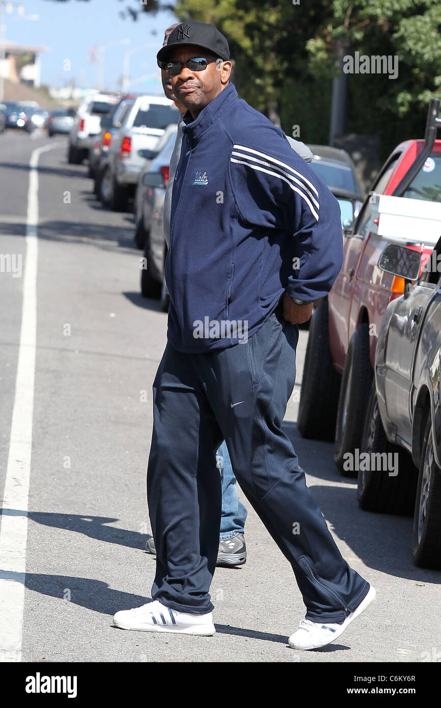 Denzel Washington was spotted out and about in Malibu in a baseball cap ...