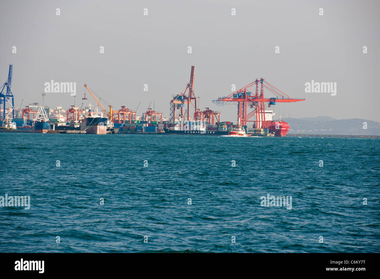 The port of istanbul is the regions largest container port hi-res stock ...