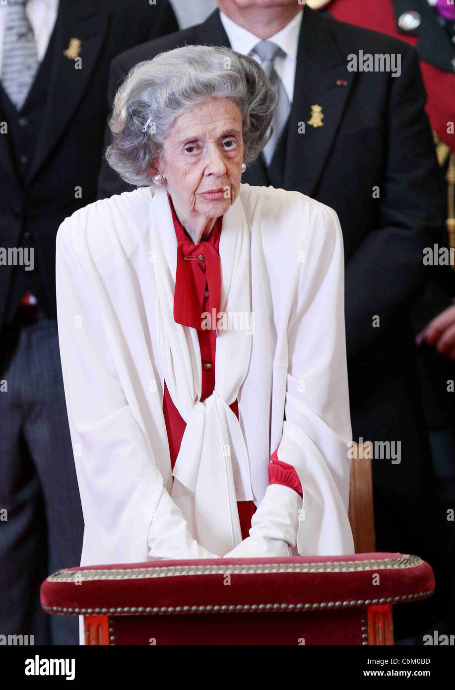 Queen Fabiola of Belgium The Belgian Royal Family attend mass on ...