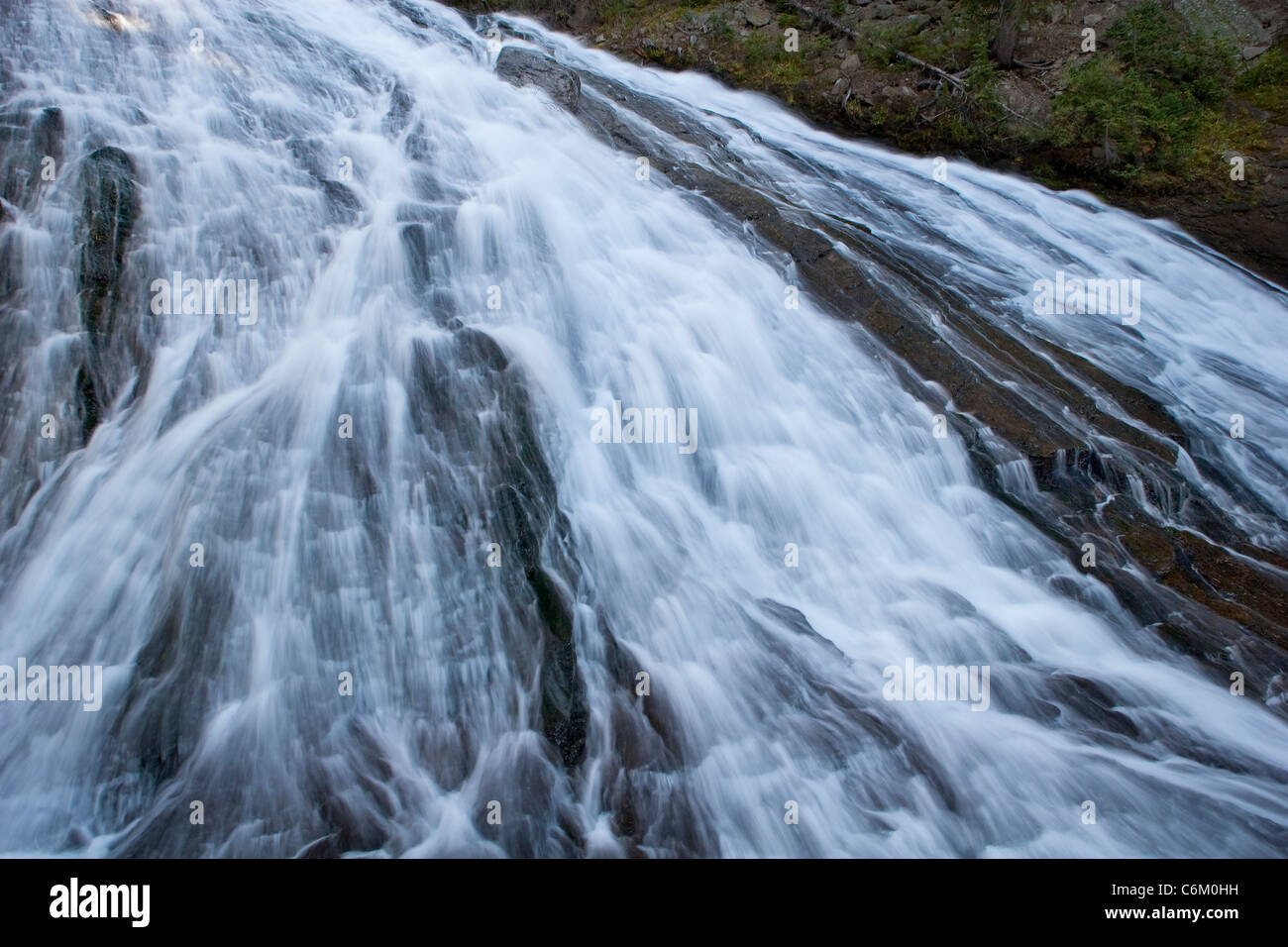 Virginia Cascade waterfall - Yellowstone National Park, Wyoming, USA ...